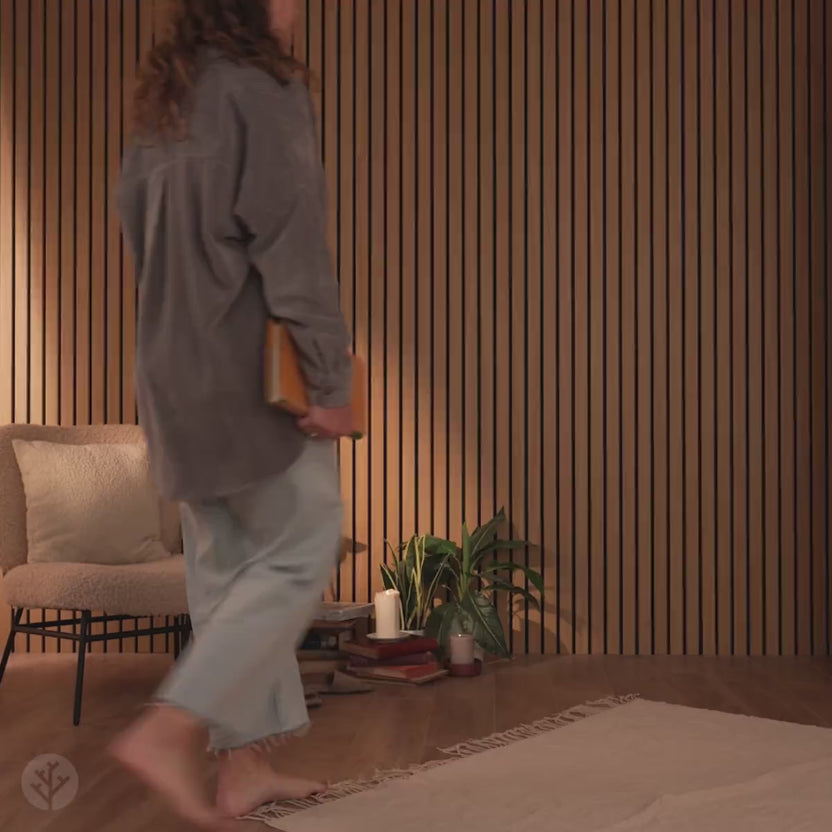 Slatpanel® Luxe American Oak Acoustic Wide Slat Wood Wall Panels