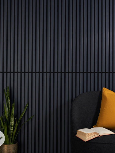 Midnight Blue Acoustic Slat Panels | Midnight Blue Wall Panels